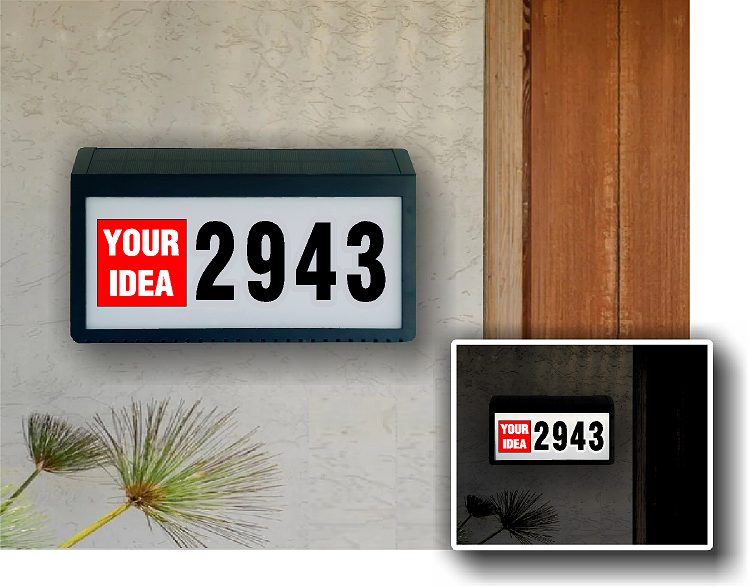Custom & Requests (up to 3 logos) - Custom Solar Address Sign – USA Curb