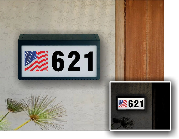 Custom Solar Address Signs – USA Curb